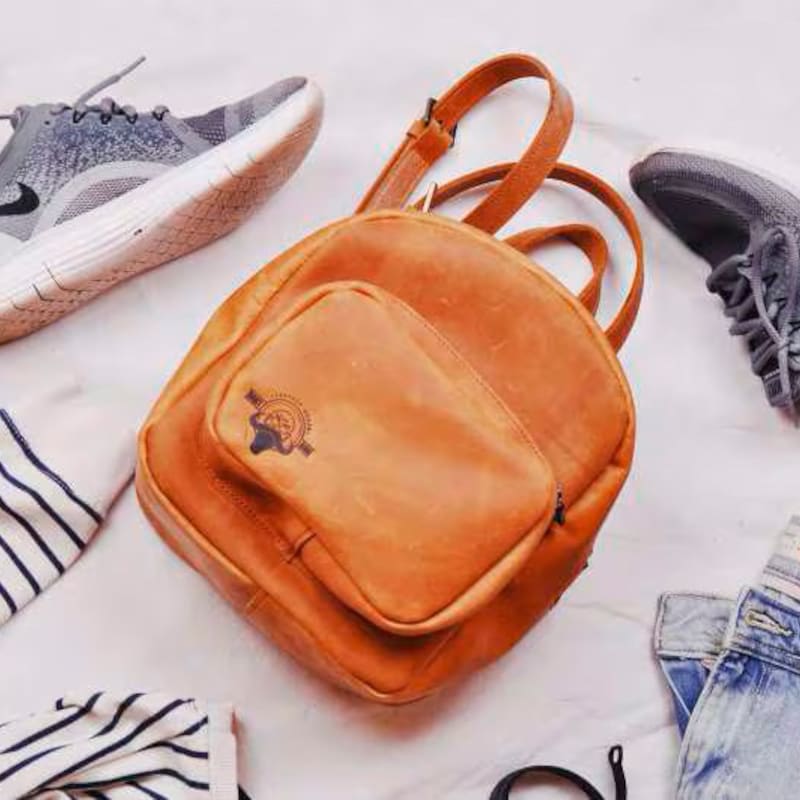 Boho Leather Backpack - Etsy