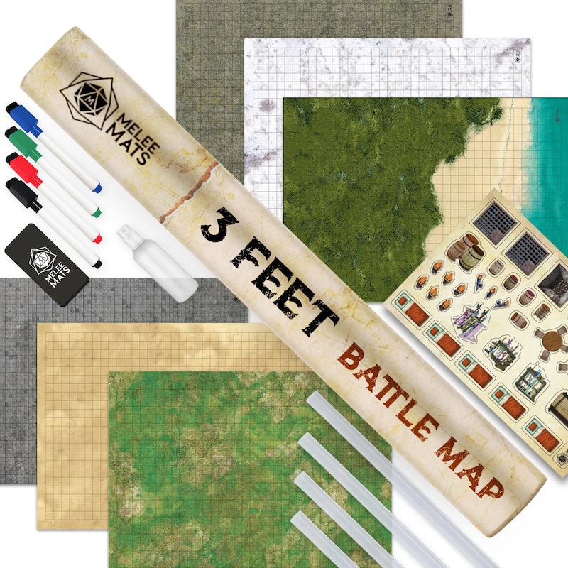 Dnd Dry Erase Grids - Etsy