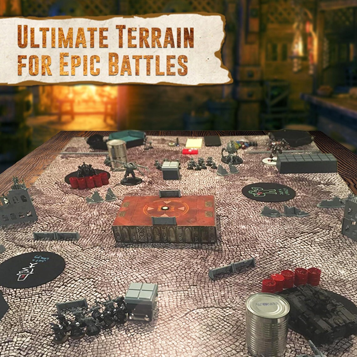 Wargaming Battle Mat, 48"x72" - Terrain for Warhammer 40K, Dungeons and ...