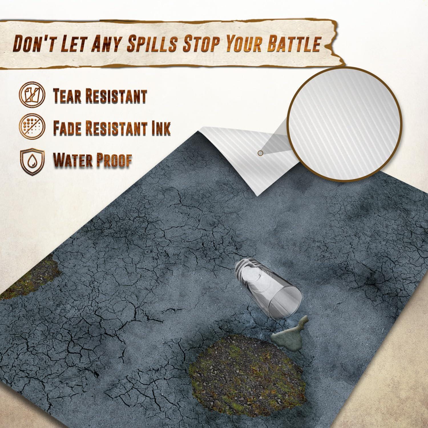 Wargaming Battle Mat, 48"x72" - Terrain for Warhammer 40K, Dungeons and ...