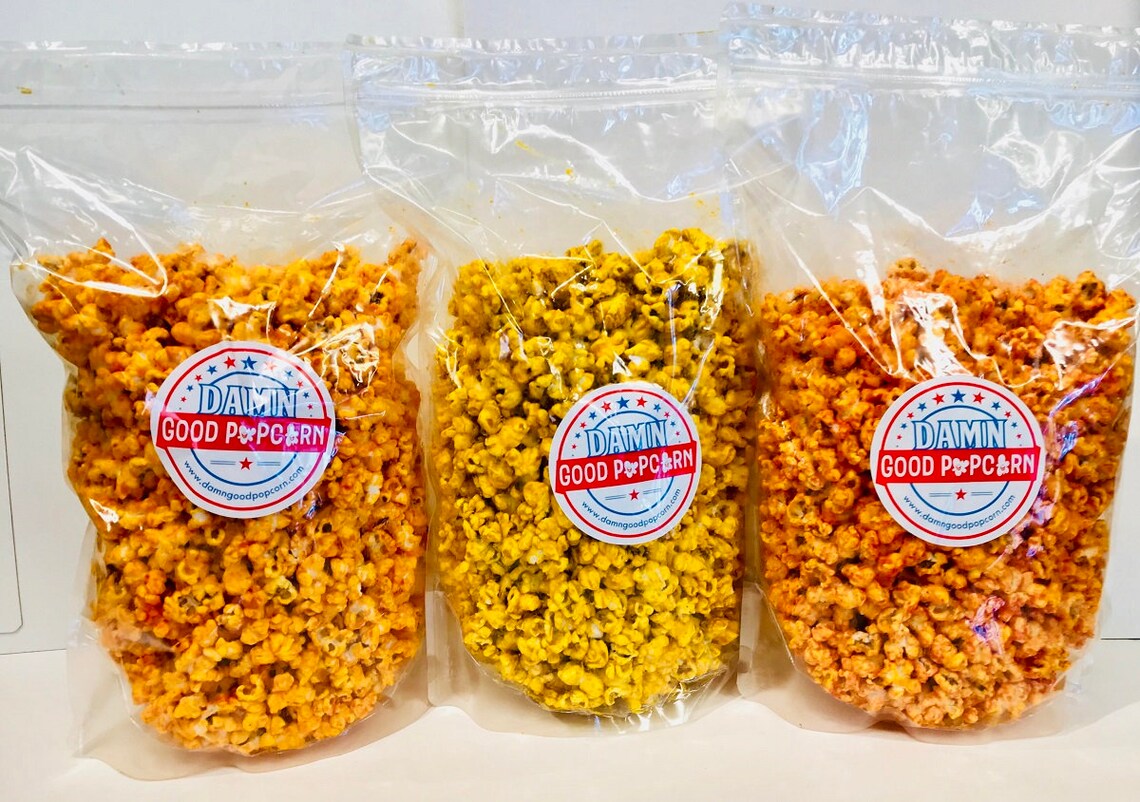 Spicy Popcorn Trio Habanero Buffalo and Sriracha 3 7 Oz Bags - Etsy