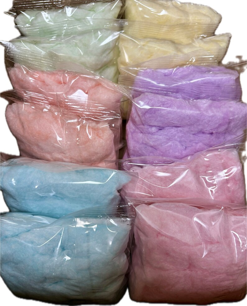 12 Bags Cotton Candy Rainbow Colors Birthday Party Favors - Etsy