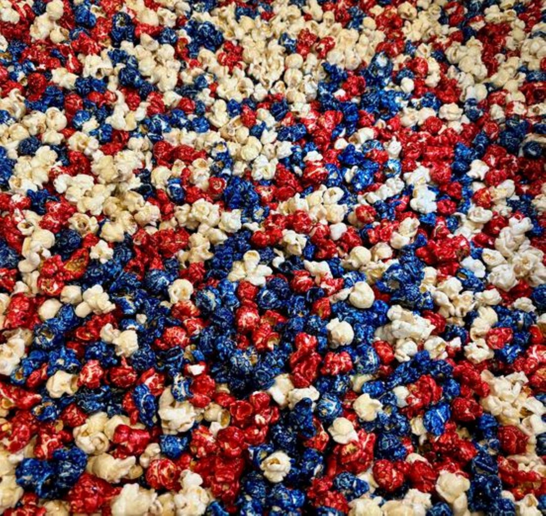 3 Gallon Party Bag of Gourmet Patriotic Red White Blue Popcorn 4th July ...