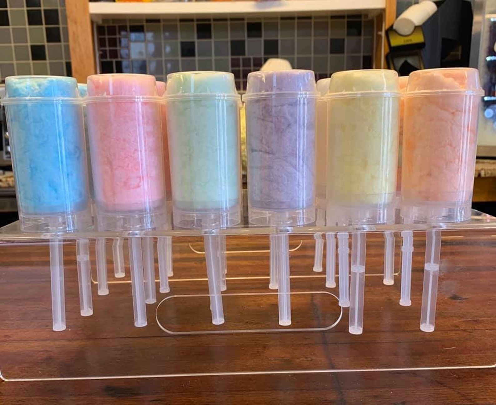 24 Rainbow Colors Cotton Candy Push Pops 6 Flavors - Etsy
