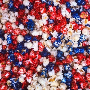 Patriotic Red White Blue Popcorn Candy Coated Popcorn 16 Oz Bag - Etsy
