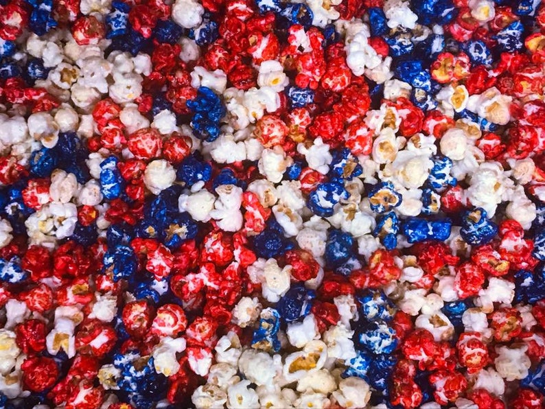 3 Gallon Party Bag of Gourmet Patriotic Red White Blue Popcorn 4th July ...