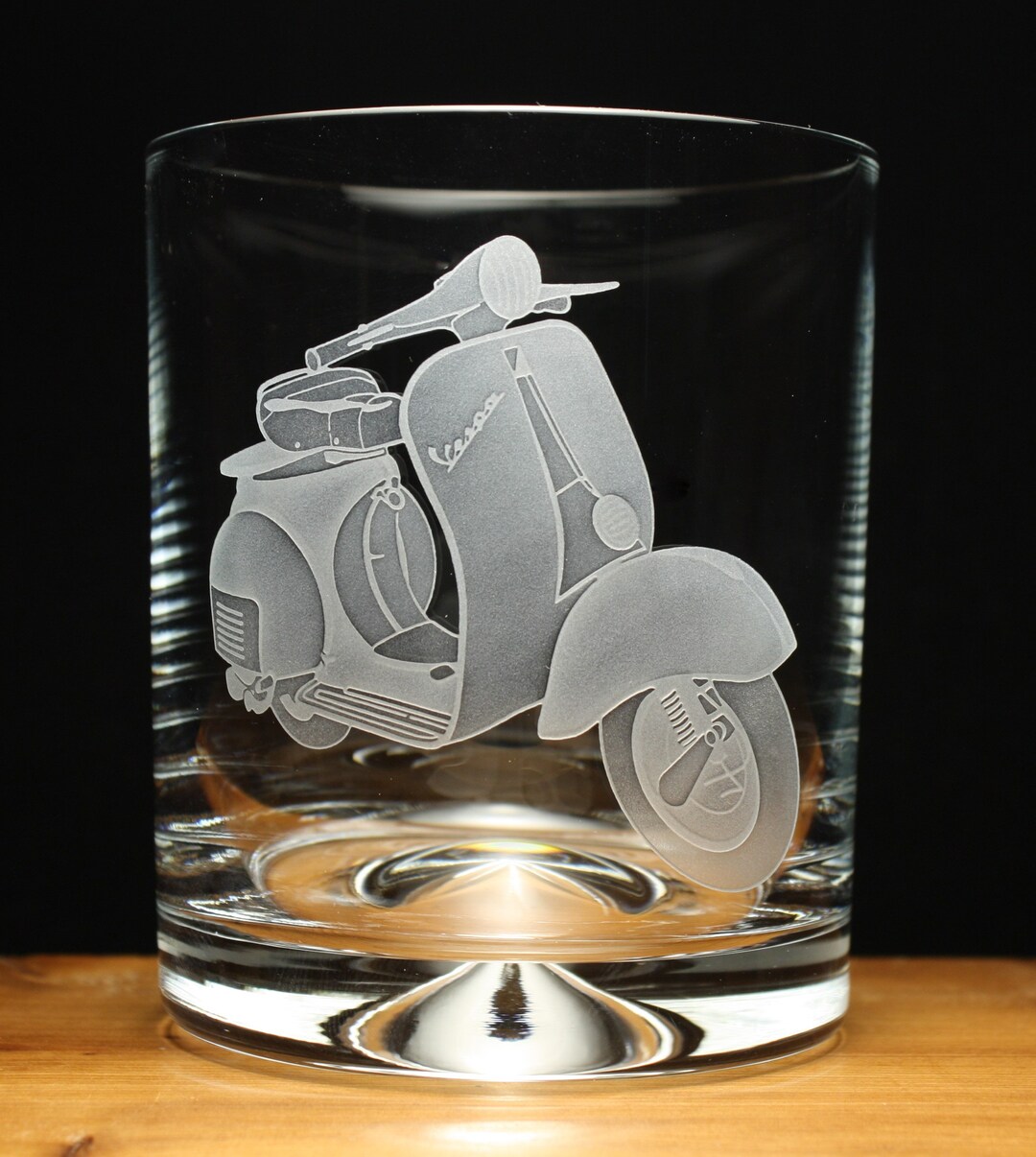 Vespa Scooter Motorcycle Bike Engraved Glass Tumbler Gift Present - Etsy UK