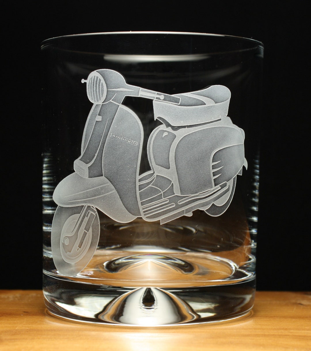 Lambretta Scooter Motorcycle Bike Engraved Glass Tumbler Gift Present ...