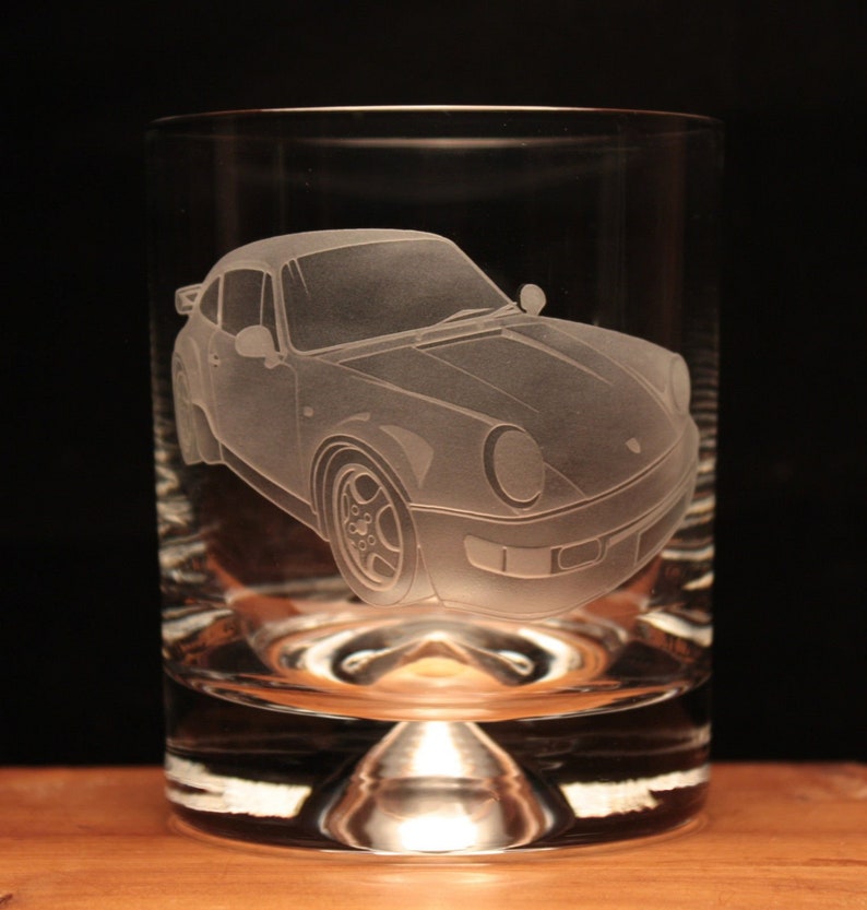 Porsche 911 Turbo engraved glass tumbler gift present | Etsy