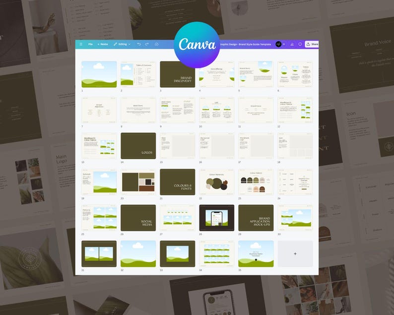 Brand Style Guidelines Canva Template, Brand Manual, Brand Identity ...