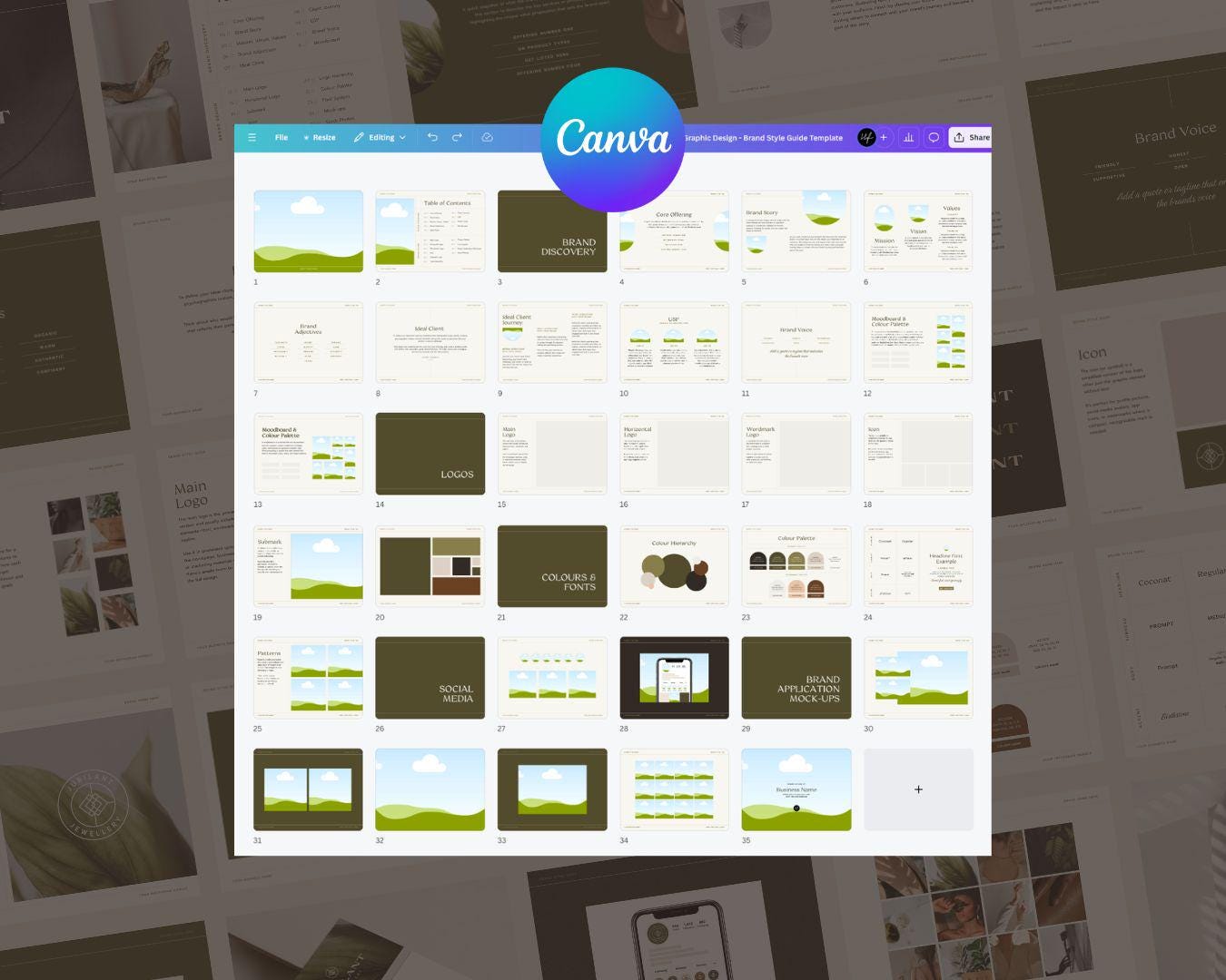 Brand Style Guidelines Canva Template, Brand Manual, Brand Identity ...