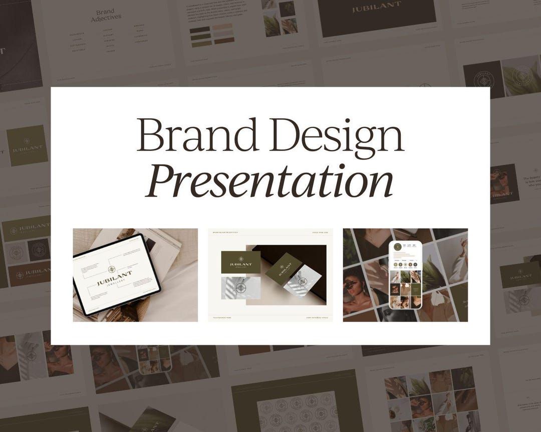 Brand Design Presentation, Branding Concept, Logo Presentation Canva ...