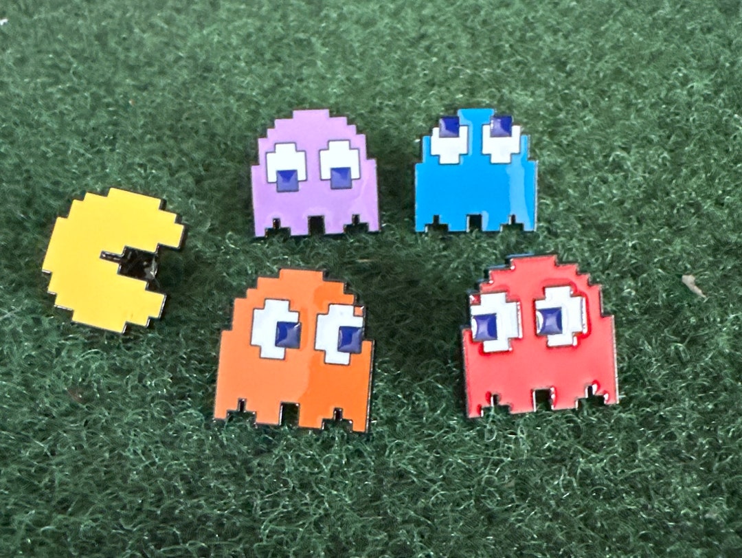 Pac-man Set of Five Lapel Pin Sweater Jacket Hat Vest K502 - Etsy