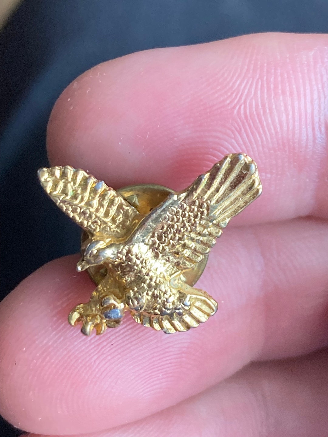 Bald Eagle Gold Tone Lapel Pin Sweater Jacket Hat Vest K515 - Etsy