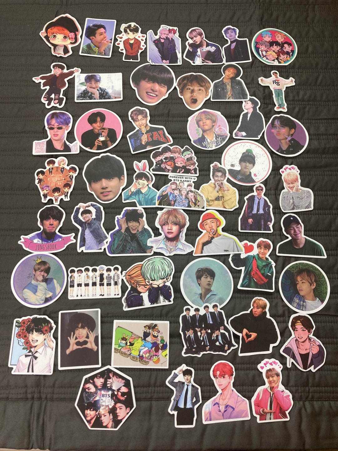 50 Waterproof BTS Boy Band Sticker Lot Car Laptop Decals Colorful R10 ...