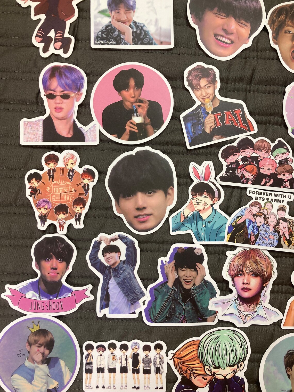 50 Waterproof BTS Boy Band Sticker Lot Car Laptop Decals Colorful R10 ...