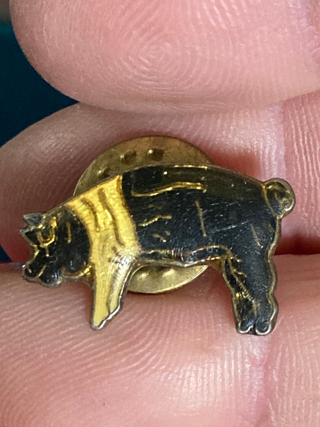 Black & White Pig Lapel Pin Sweater Jacket Hat Vest K540 - Etsy