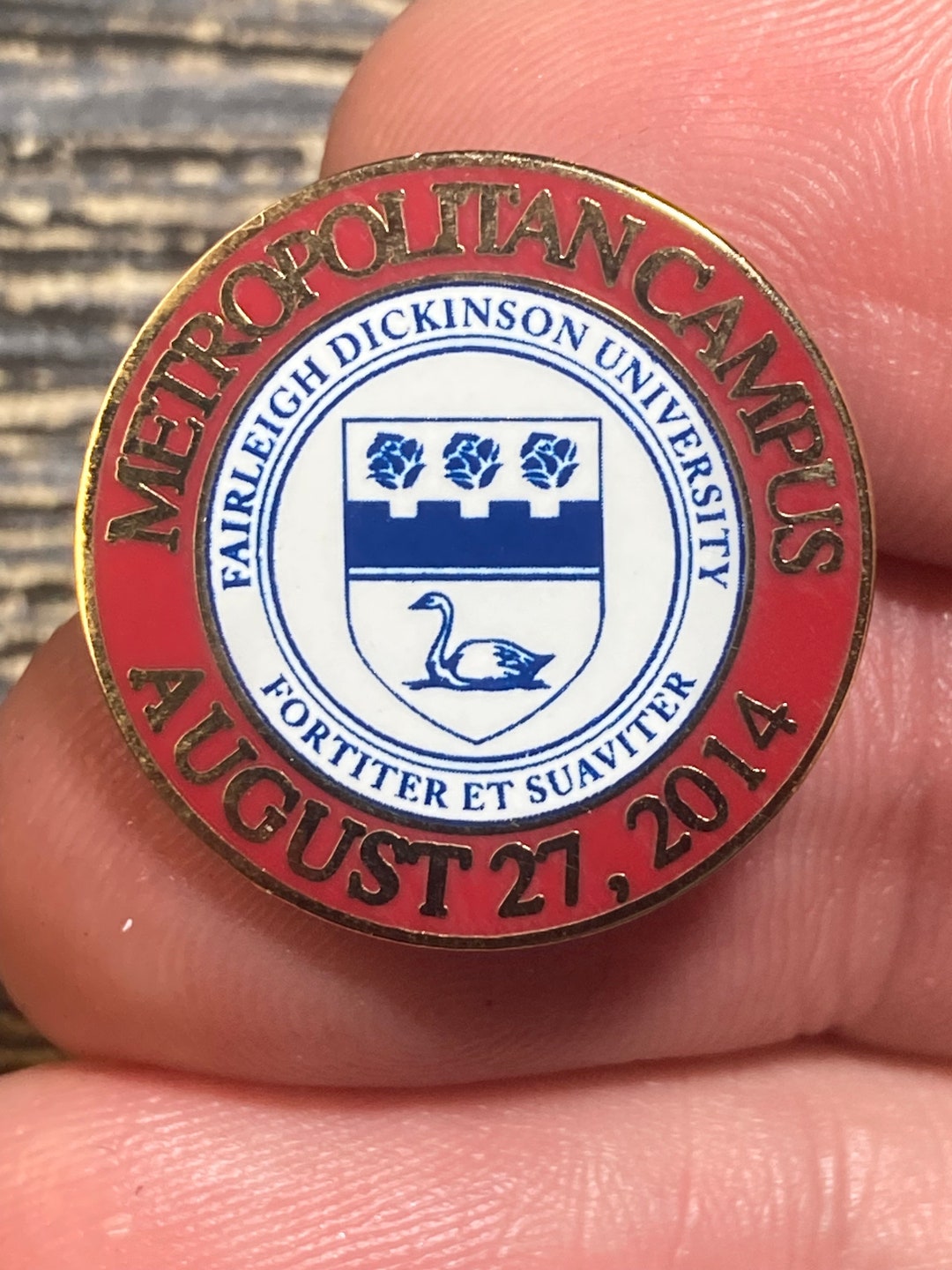 Metropolitan Campus Farleigh Dickinson University Lapel Pin Sweater ...
