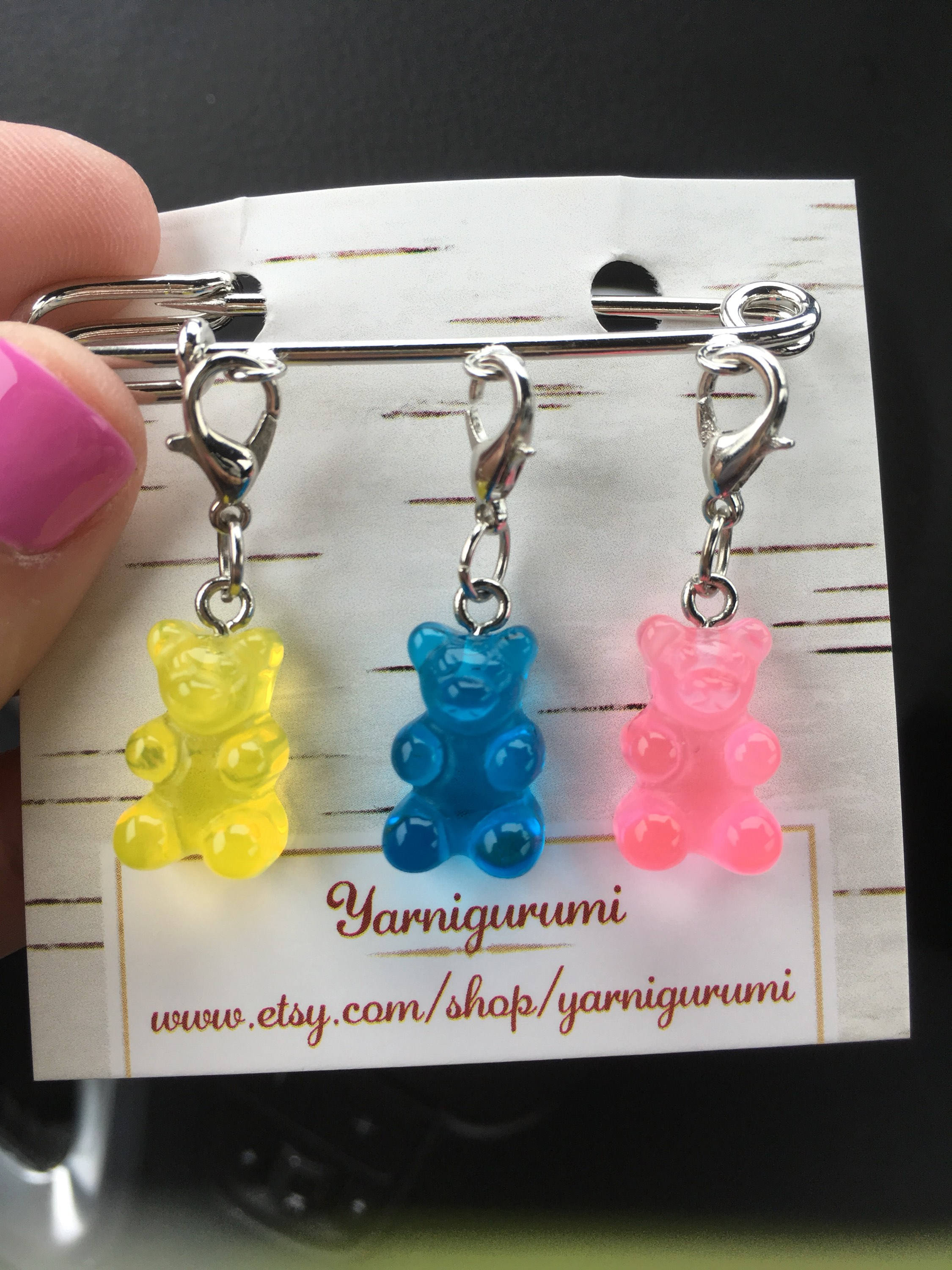 Stitch Markers Gummy Bear Stitch Markers Progress Keepers | Etsy
