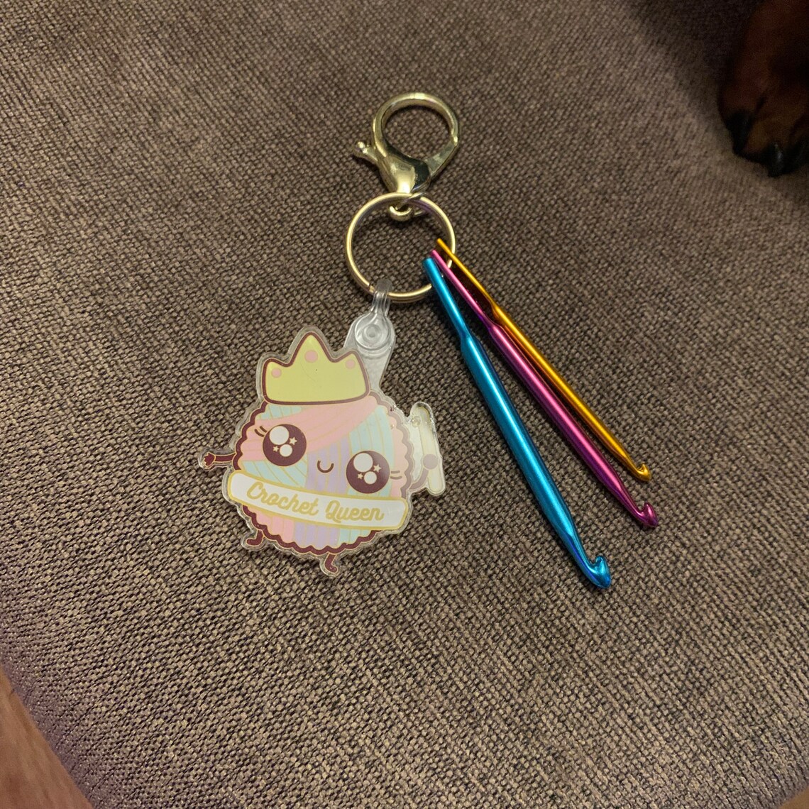 Crochet Queen Keychain / Crochet Keychain / Gift for Crocheter - Etsy