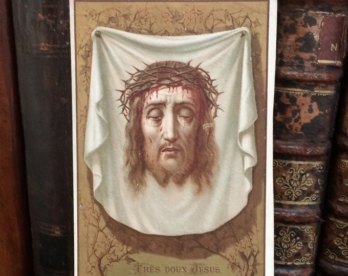 Rare Antique Pious Image From France, TRES DOUX JESUS (jesus After Holy ...