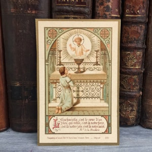 Rare Antique Pious Image From France, L'EUCHARISTIE (the Eucharist ...