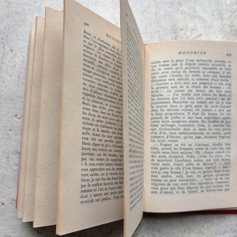 Vintage Book in French, "honorine" Classic Novel by Honoré De Balzac ...