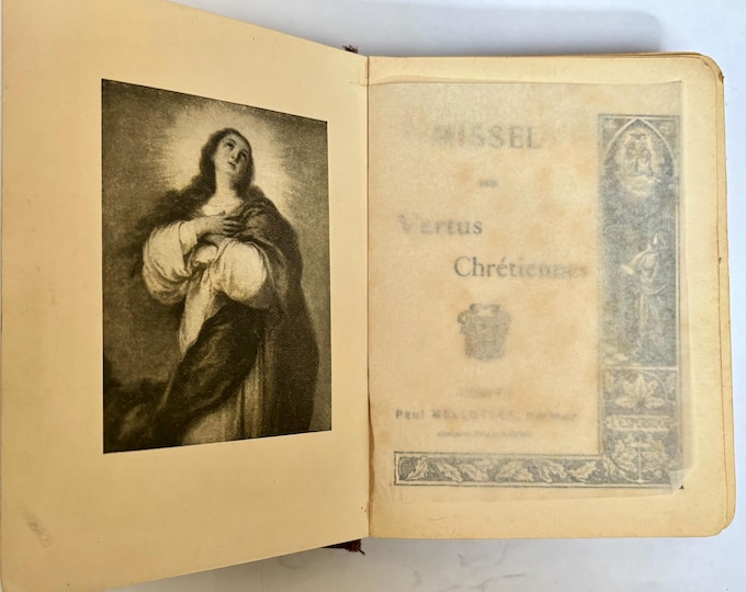 Antique Catholic Missal in French & Latin "missel Des Vertus ...