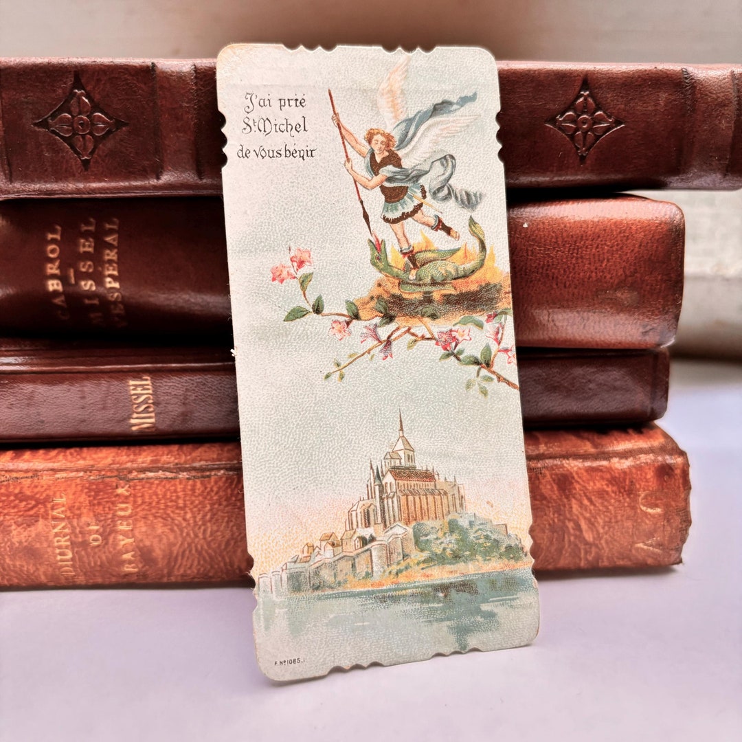 Rare Antique Pious Image From France, ARCHANGE SAINT MICHEL archangel ...