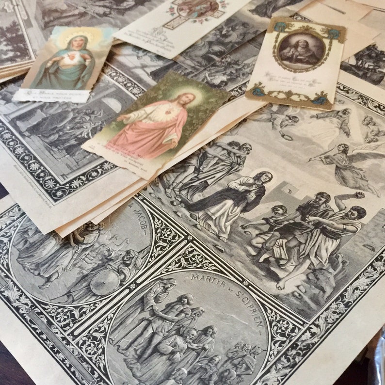 Large Antique Catechism Print From France, "the Flood" Illustration ...