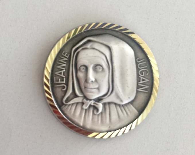 Large Vintage Religious Medal of Saint Jeanne Jugan on a Magnet Made in ...