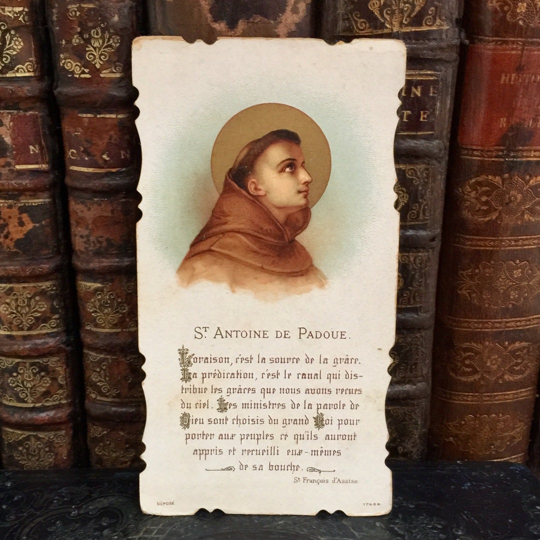 Rare Antique Pious Image From France SAINT ANTOINE De PADOUE (anthony ...