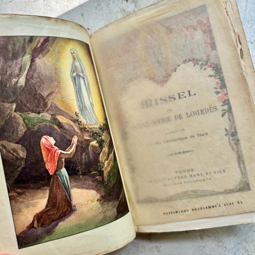 Antique 1923 Catholic Missal, Lithurgical Book in French and Latin With ...