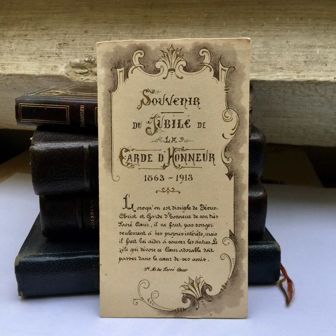 Rare Antique Pious Image From France, "souvenir Du Jubilé De La Garde D ...