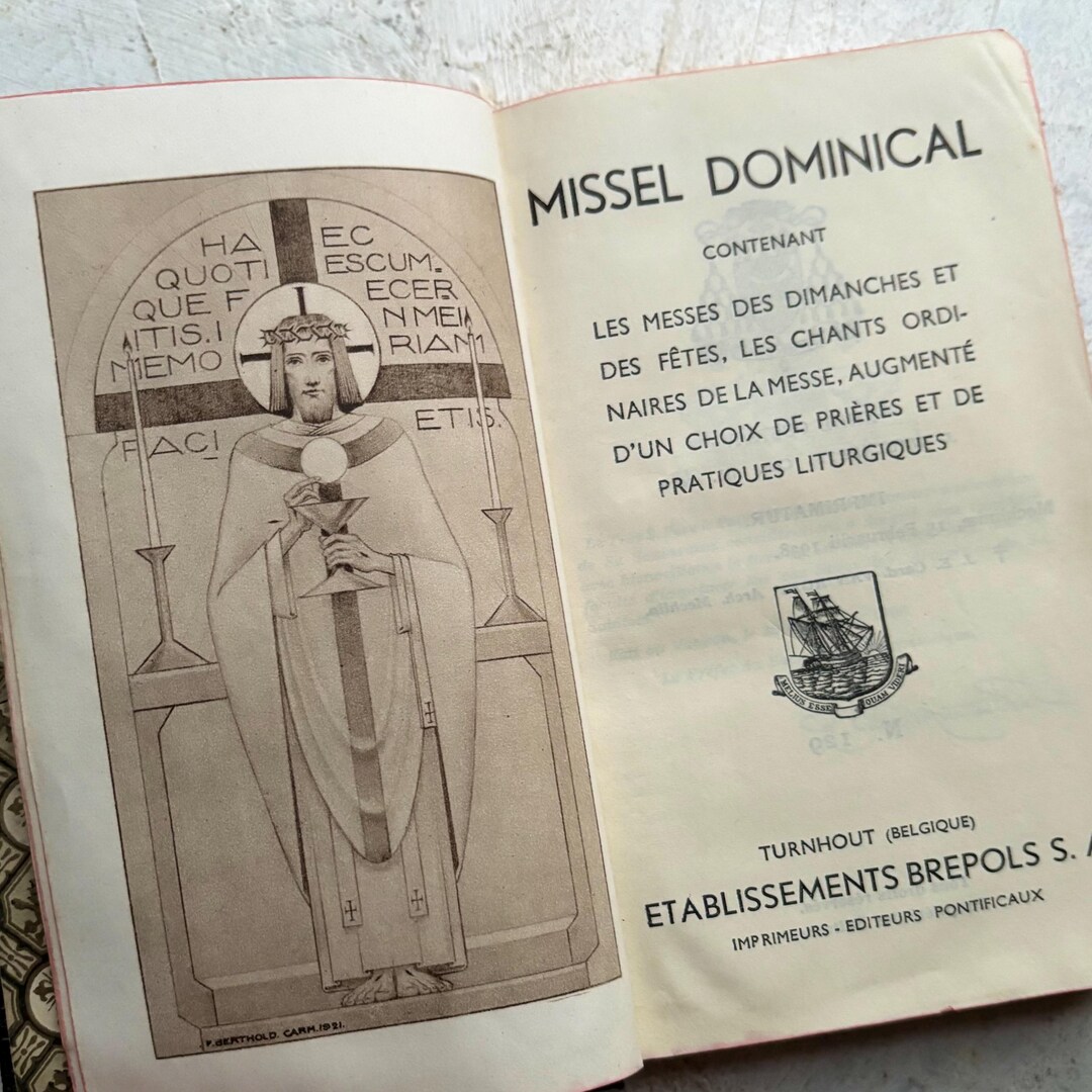 Antique Catholic Missal in French "missel Dominical" (sunday Missal ...