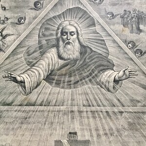 Large Antique Catechism Print From France, first Commandment: I Am the ...