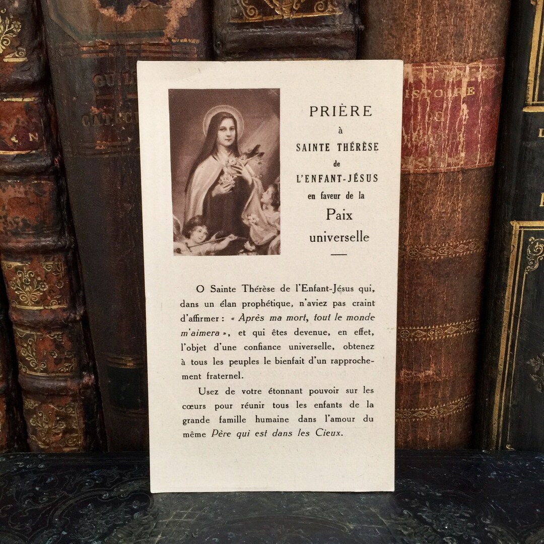 Rare Antique Pious Image From France Prière à Sainte Thérèse - Etsy