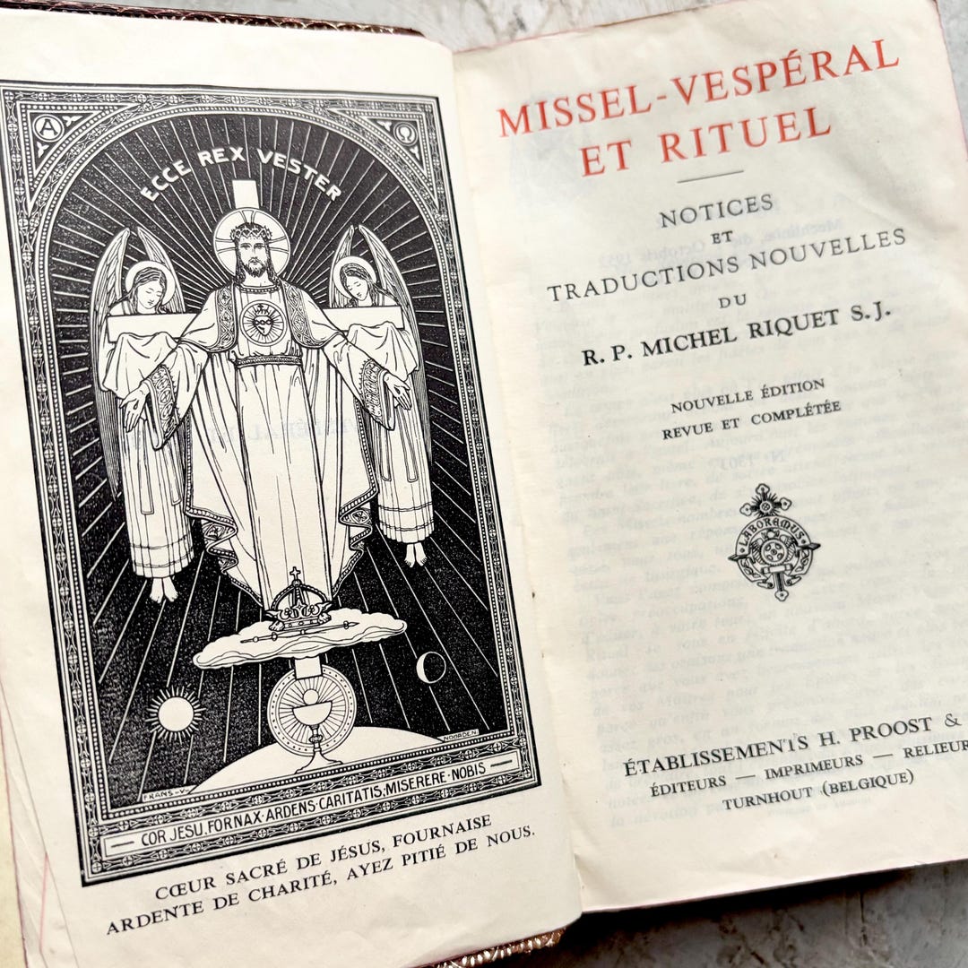 Antique Missal in French and Latin "missel Vespéral Et Rituel" 1952 ...