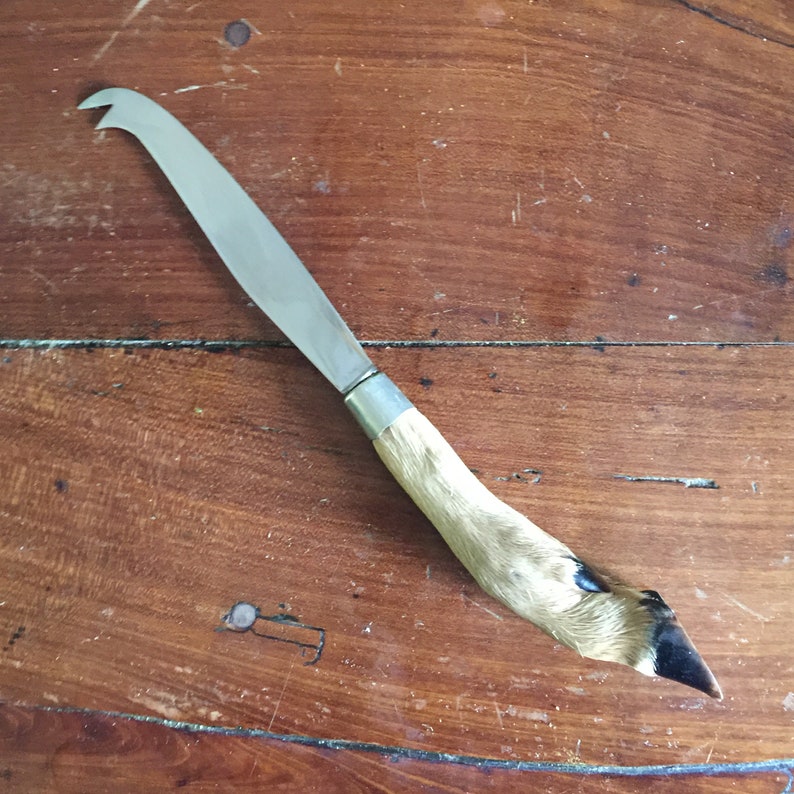 Elegant vintage cheese knife from France decorated with a doe | Etsy
