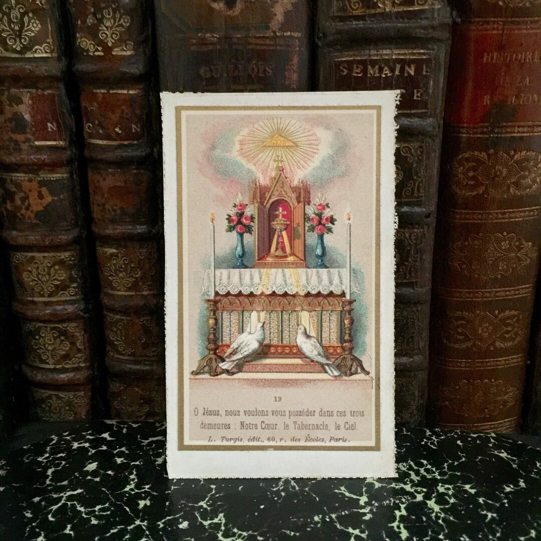 Rare Antique Pious Image From France, L'EUCHARISTIE (the Eucharist ...