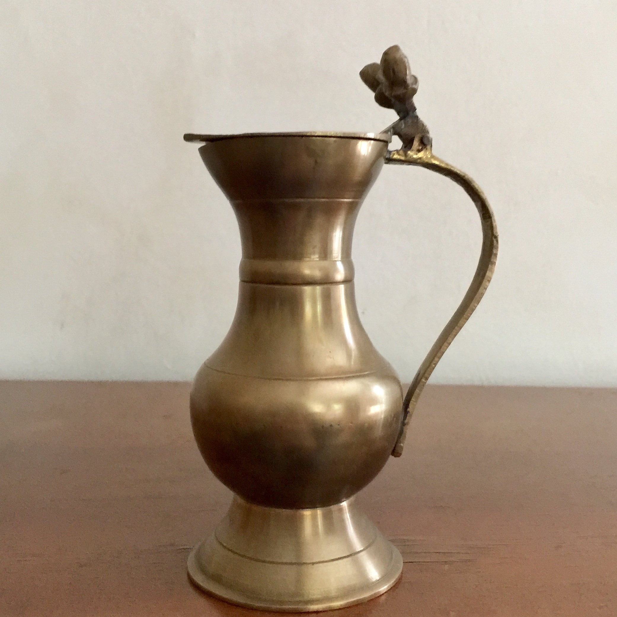 Charming small vintage brass lidded pitcher from France | Etsy