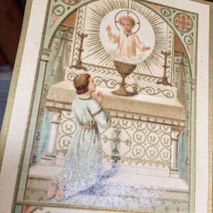 Rare Antique Pious Image From France, L'EUCHARISTIE (the Eucharist ...