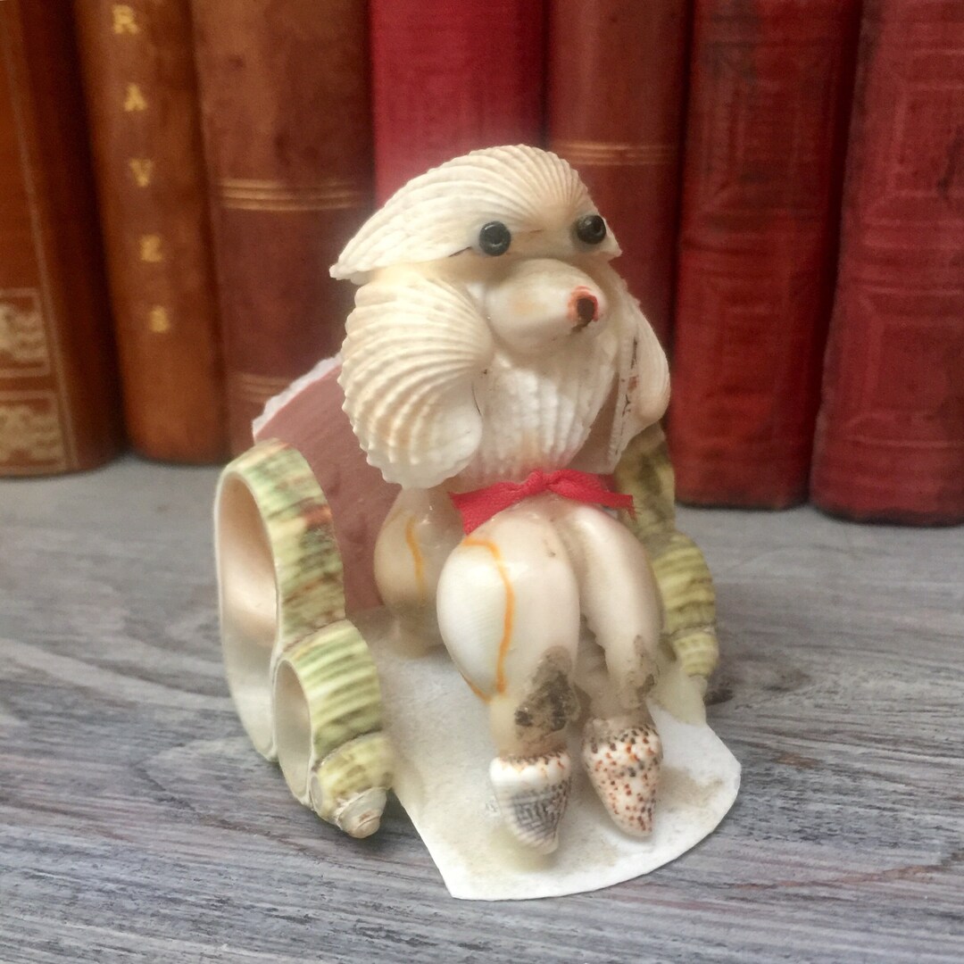 Charming Vintage Poodle in Seashells Made in Taiwan in the 1970's ...