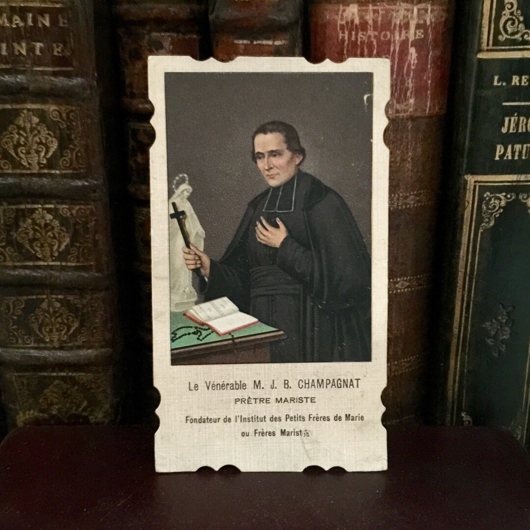 Rare Antique Pious Image From France, Saint Marcellin Champagnat ...