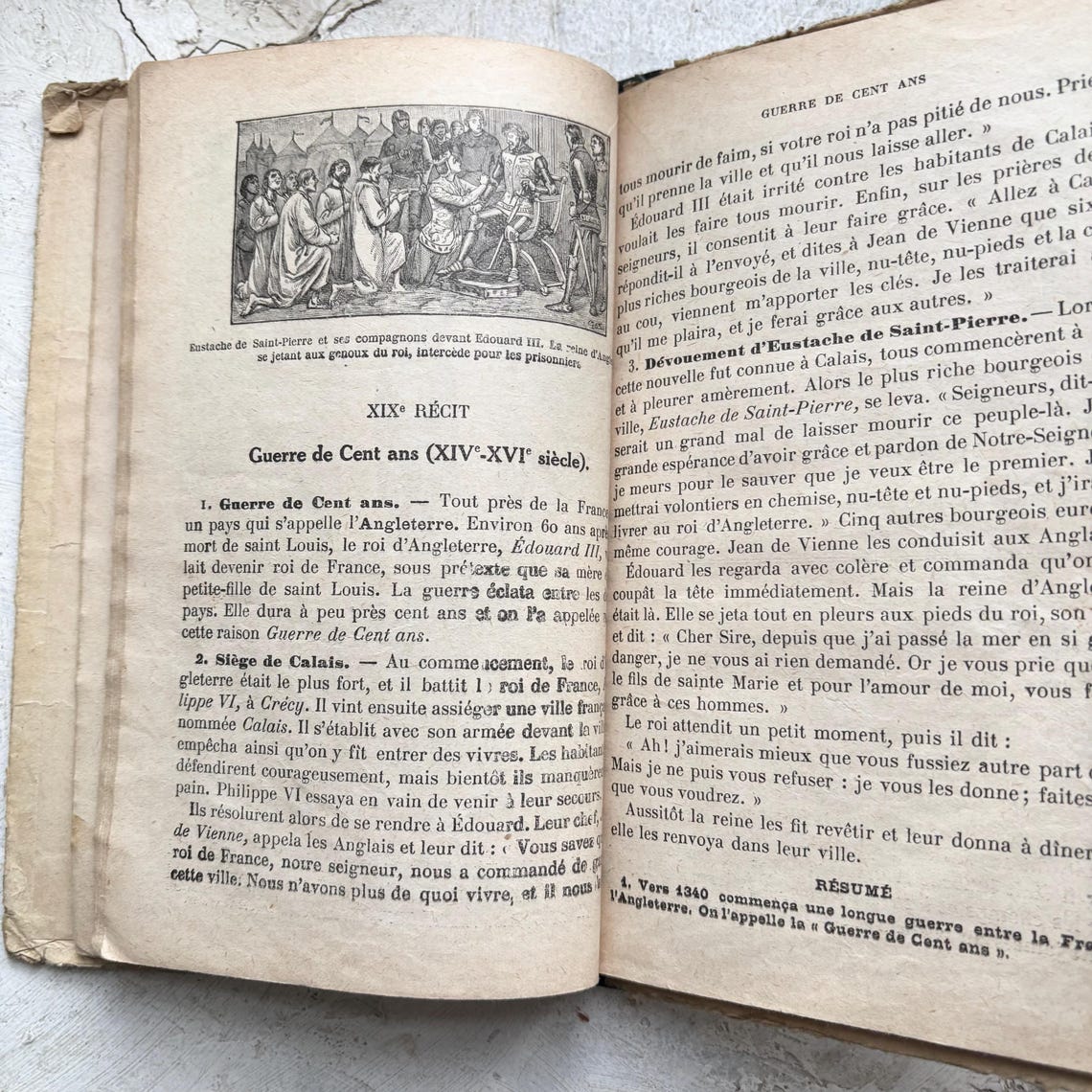 Antique 1929 School Book in French "histoire De France, Cours ...