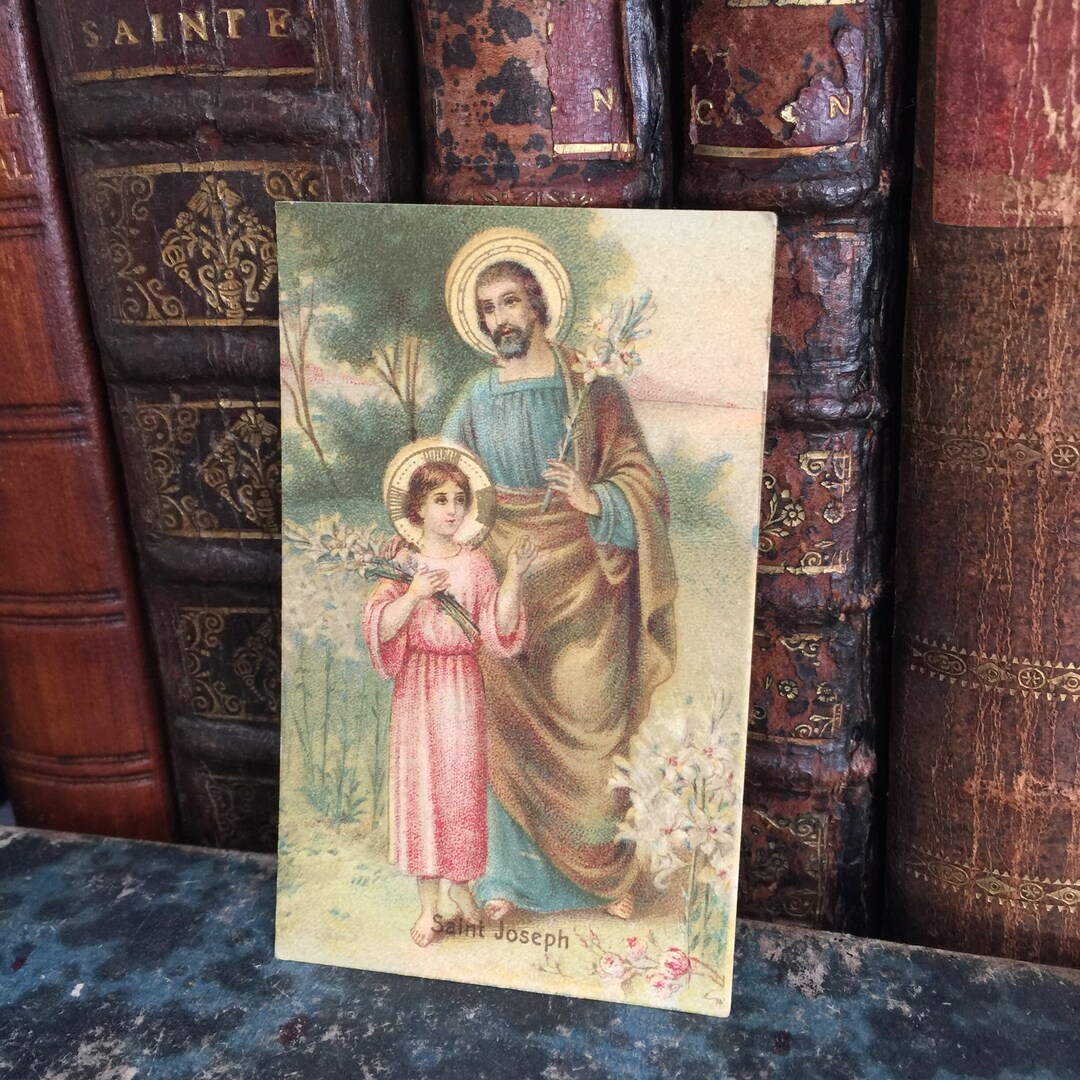 Small Antique Pious Image From France Portrait of Jesus With - Etsy