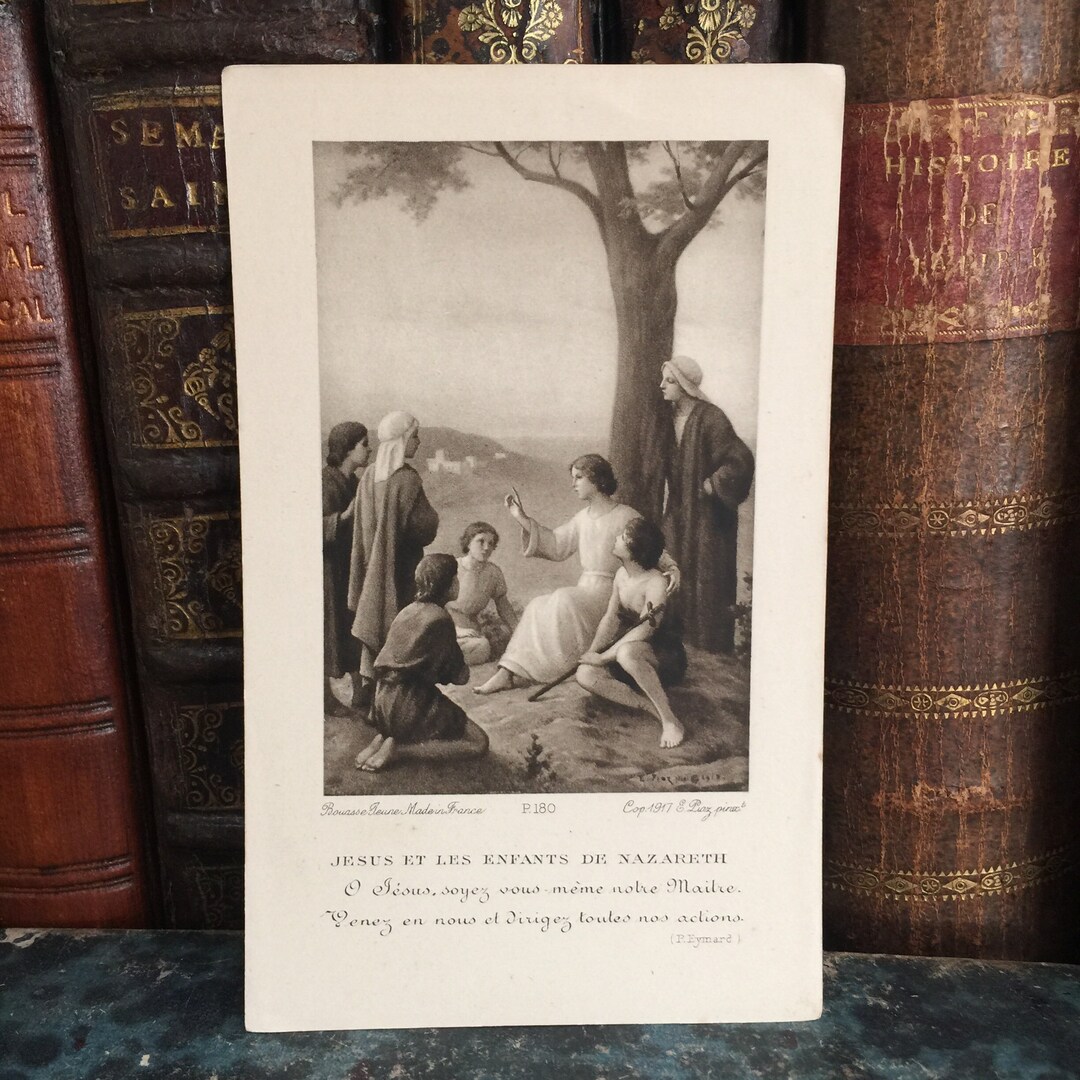 Rare Antique Pious Image From France, JESUS Et Les ENFANTS De NAZARETH ...