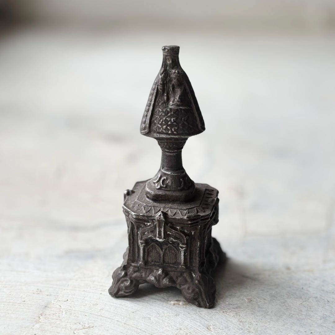 Rare Antique Spelter Statue of Our Lady of the Pillar Made in France ...