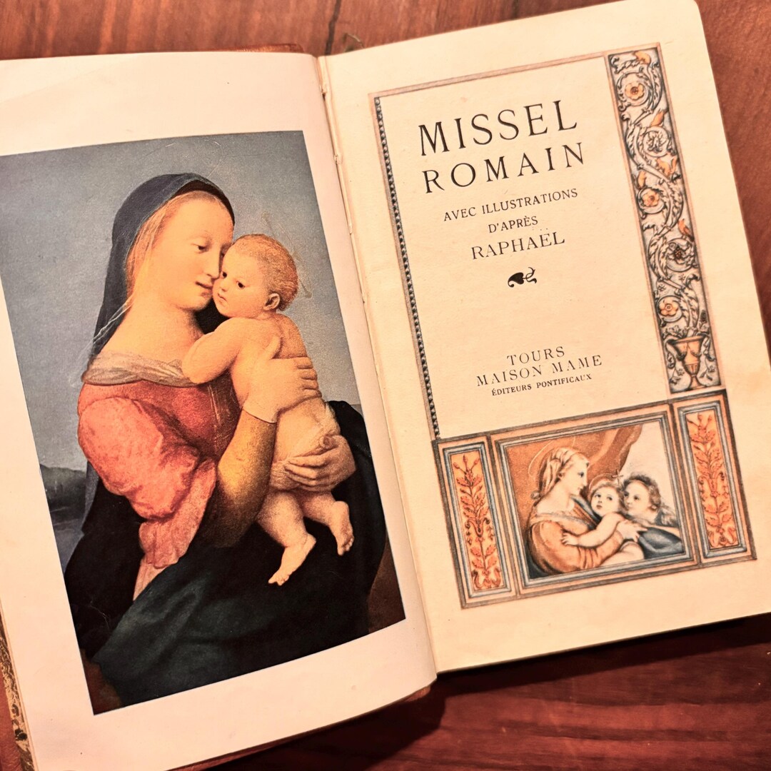 Rare Antique Missal in French and Latin "missel Romain, Illustrations ...