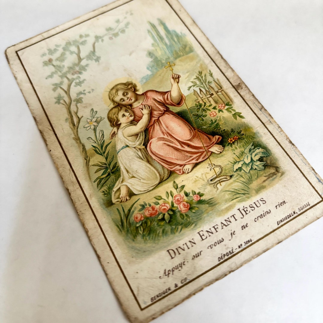 Rare Antique Pious Image From France, DIVIN ENFANT JESUS, Published by ...